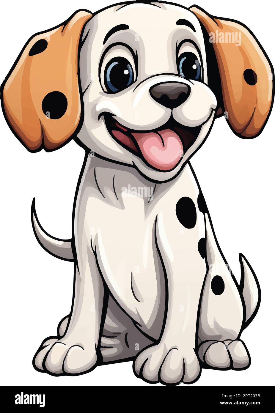 Cute cartoon dog kawaii Stock Vector Images - Alamy
