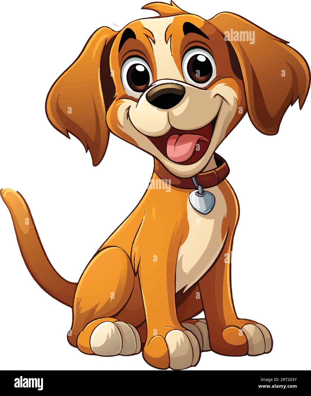 Happy Dog Sticker cartoon design Stock Vector Image & Art - Alamy