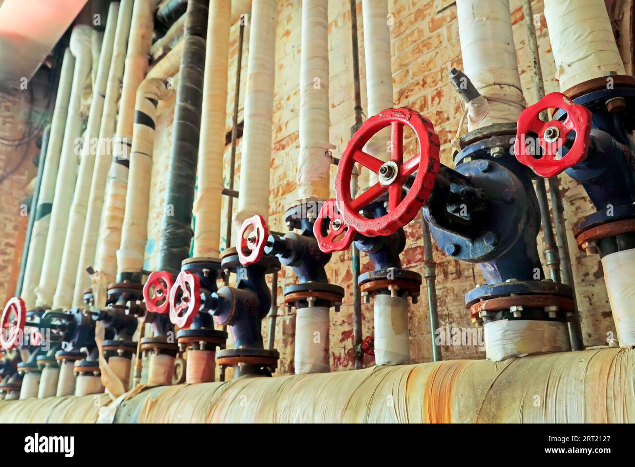 pipeline valve in the factory, closeup of photo Stock Photo - Alamy