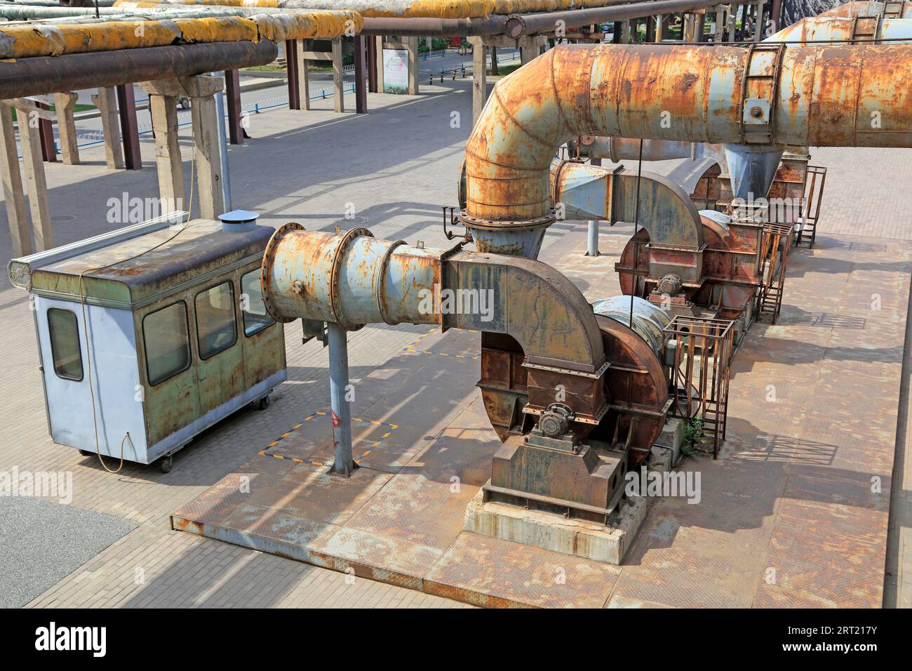 pipeline in abandoned factories, closeup of photo Stock Photo - Alamy