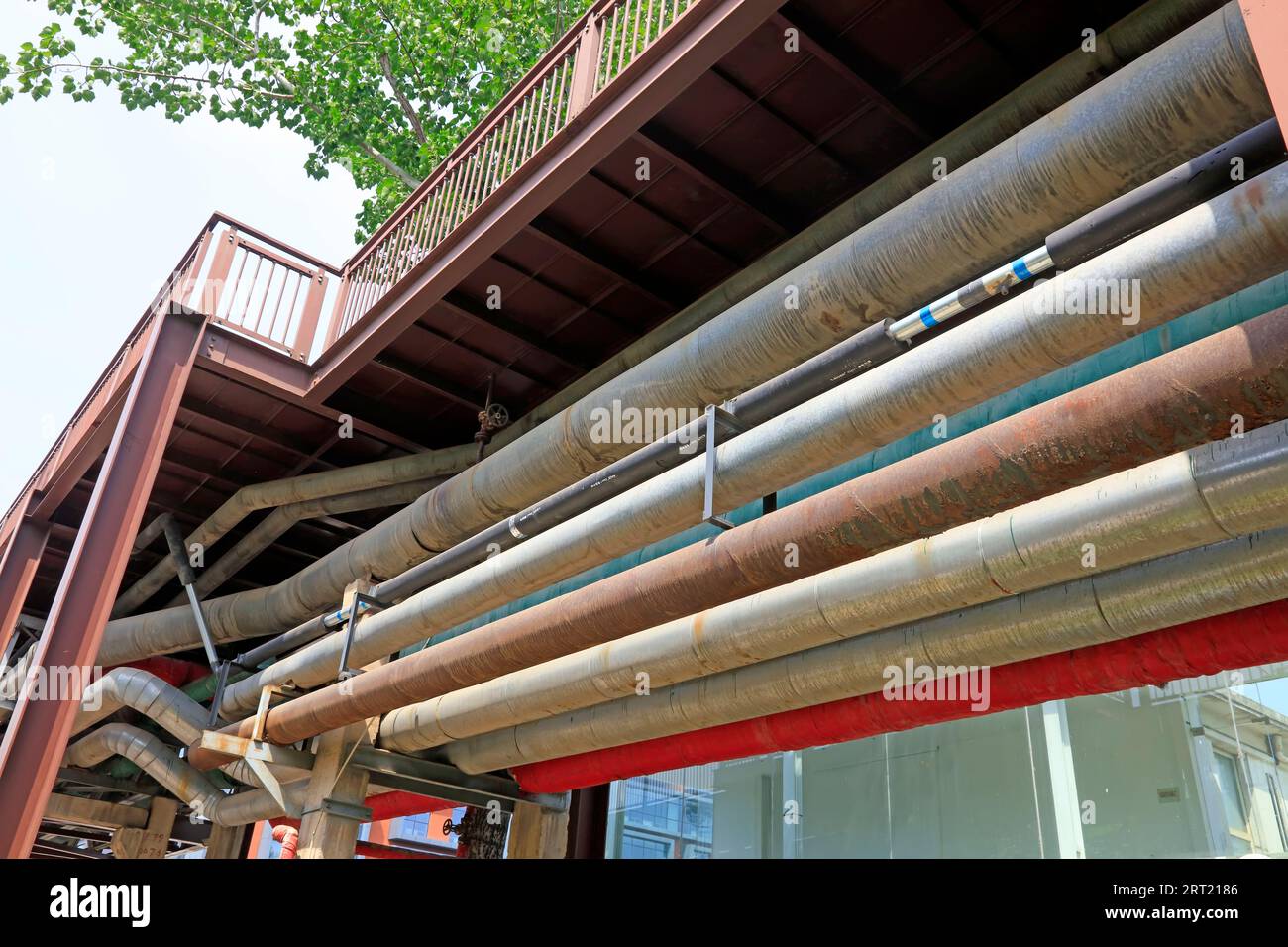 pipeline in abandoned factory, closeup of photo Stock Photo - Alamy