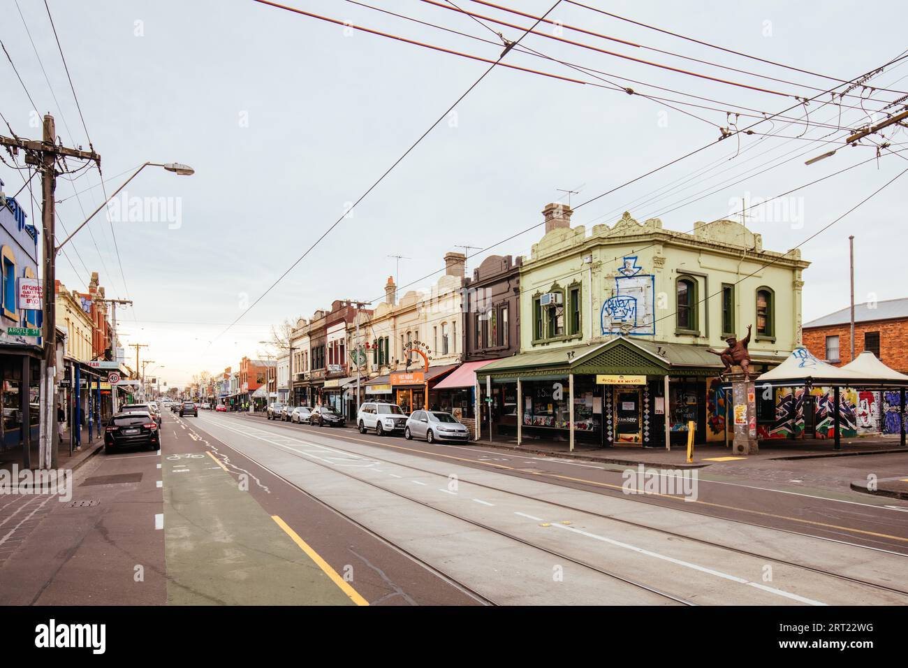 Melbourne, Australia, June 13, 2020: The famous and popular shopping ...