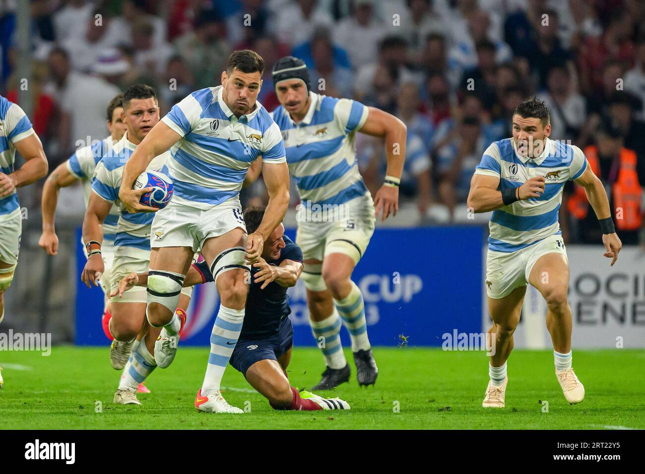 Guido Petti of Argentina charges forward during the Rugby World Cup ...