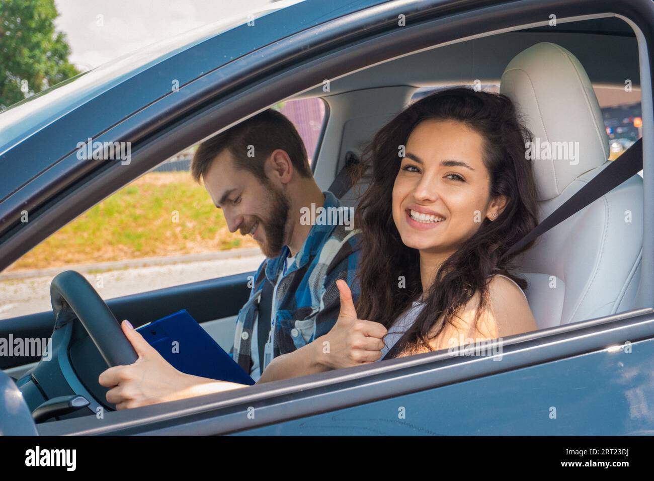 Taking care driving hi-res stock photography and images - Alamy