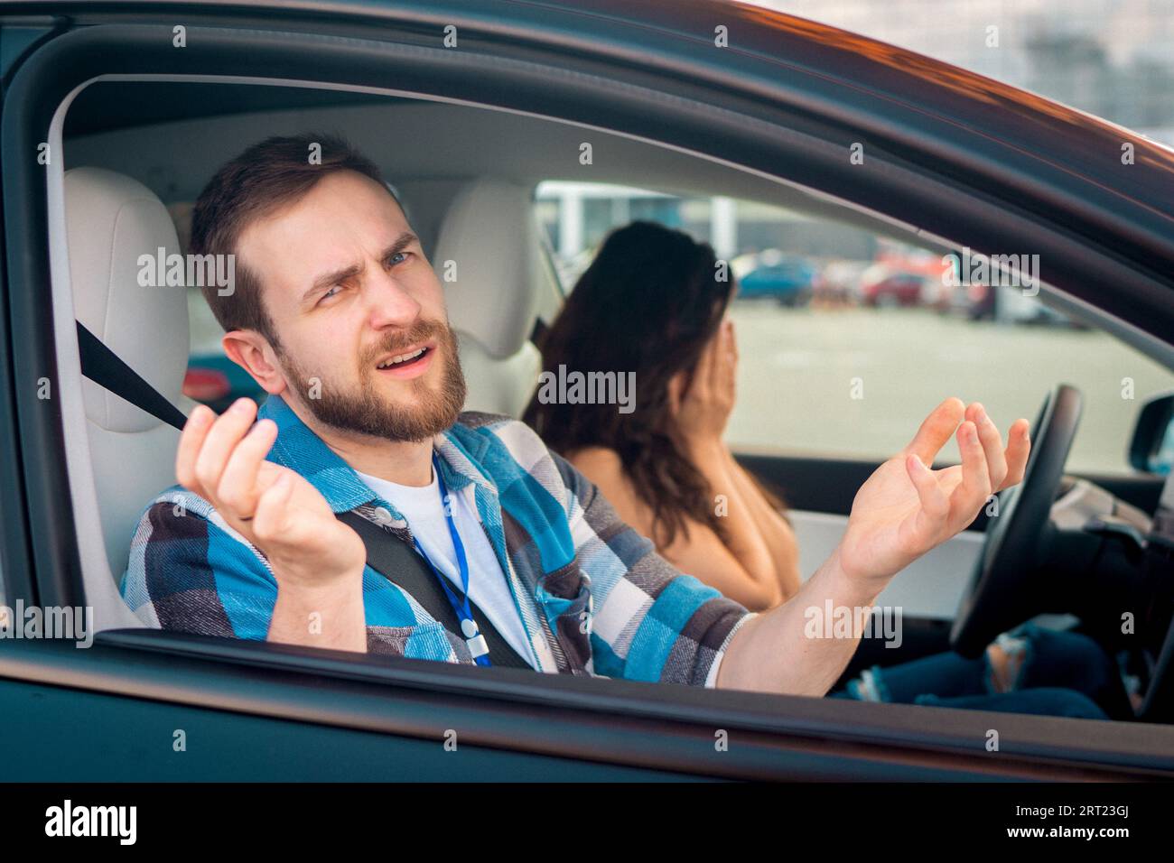 Nervous woman and driving test hi-res stock photography and images - Alamy