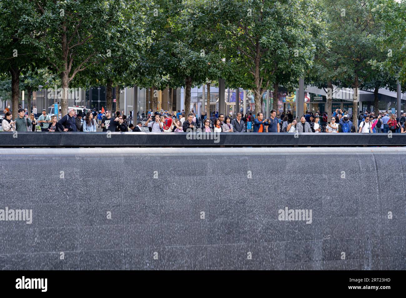 New York, United States of America, September 19, 2019: People standing ...