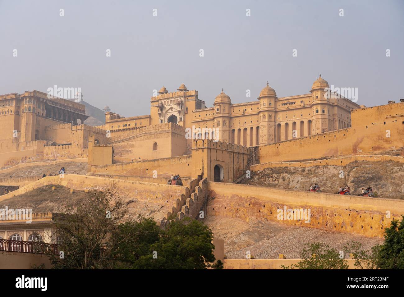 Jaipur, India, December 12, 2019: Exterior view of the historic Amber ...