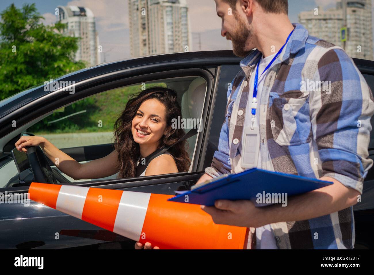 Driving test cone hi-res stock photography and images - Alamy
