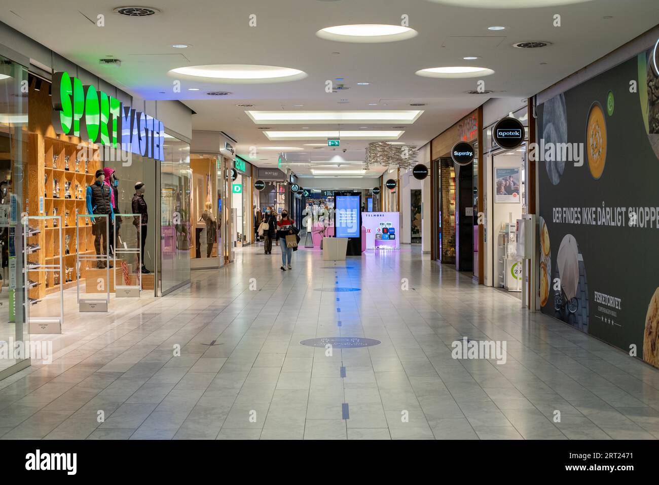 Copenhagen, Denmark, November 17, 2020: Interior view of Fisketorvet ...
