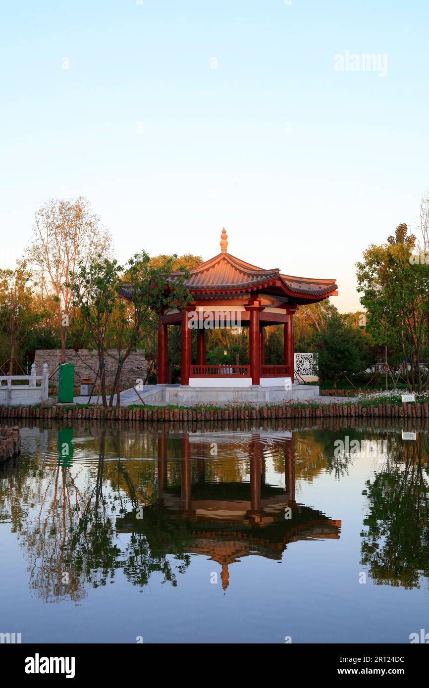 Ancient Chinese traditional landscape architecture scenery Stock Photo ...