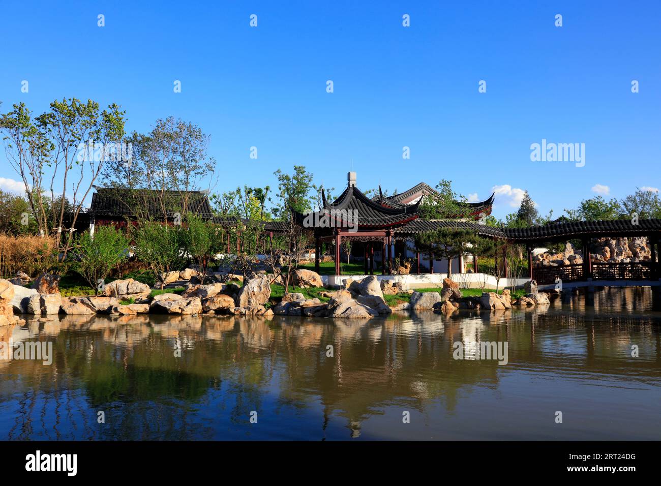Ancient Chinese traditional landscape architecture scenery Stock Photo ...