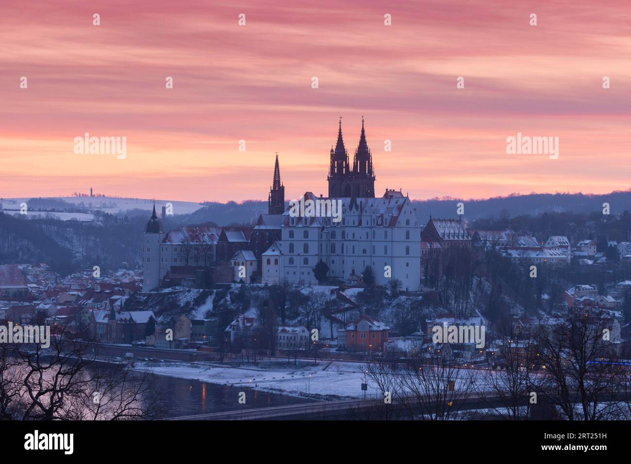 View from the Proschwitz Winery of Meissen Castle Hill with ... View from the Proschwitz Winery of Meissen Castle Hill with ...