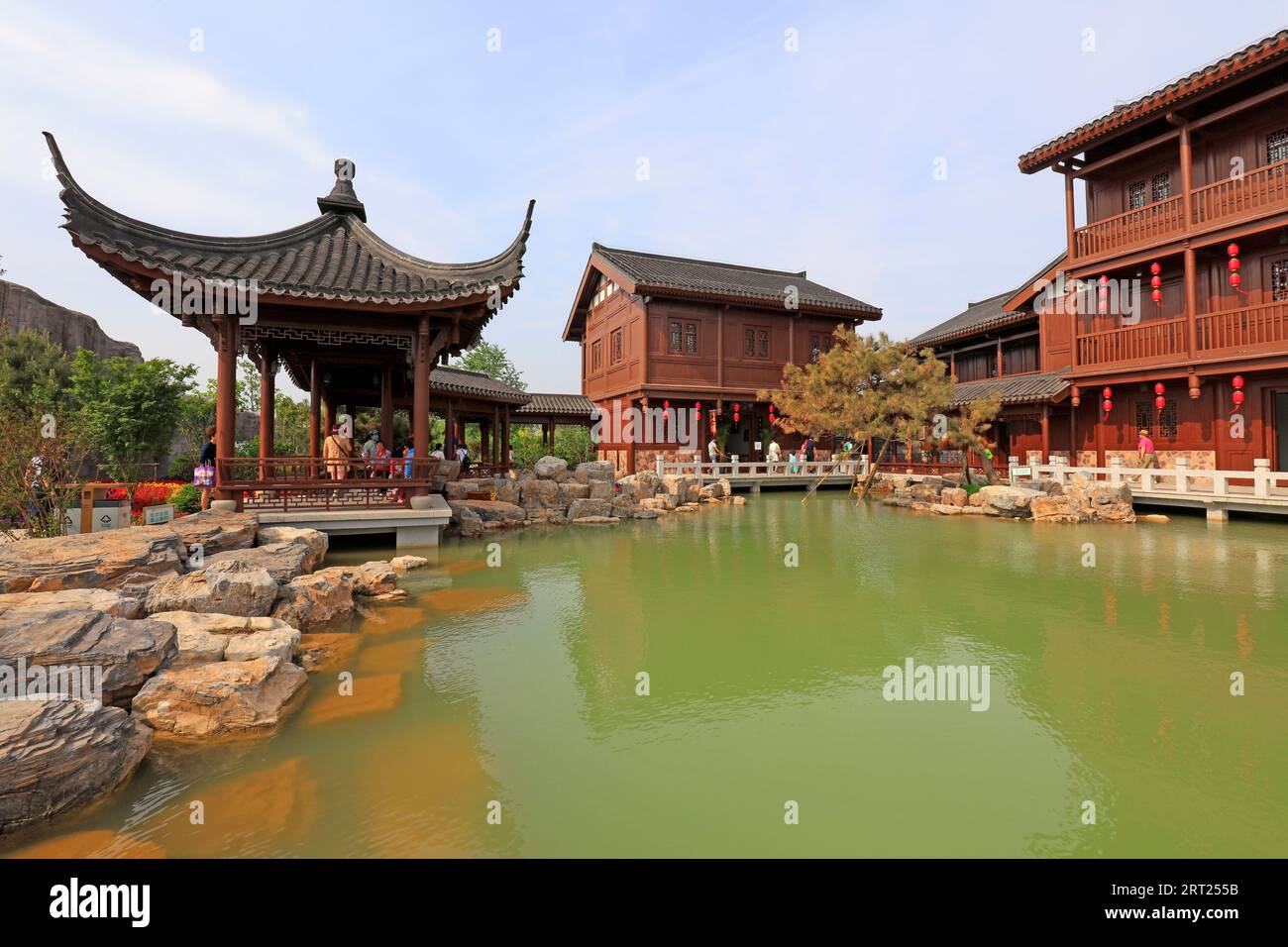 Chinese classical architecture in a park Stock Photo - Alamy