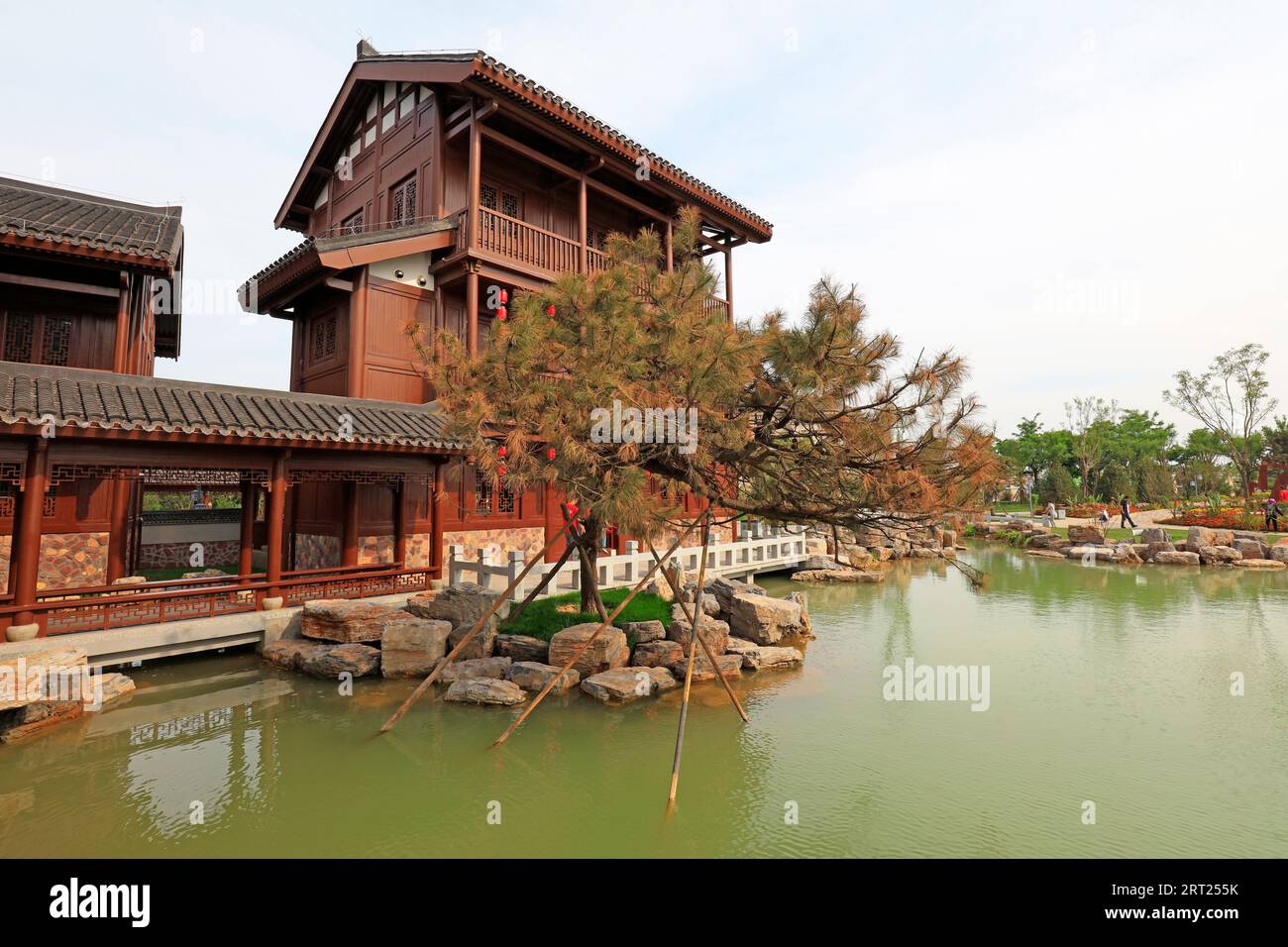 Chinese classical architecture in a park Stock Photo - Alamy