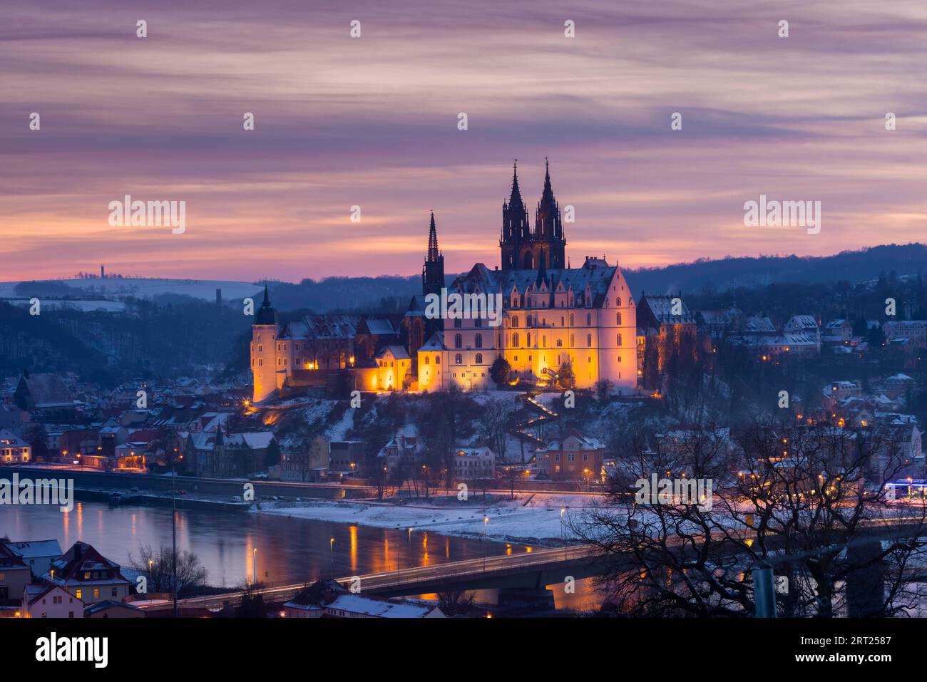 View from the Proschwitz Winery of Meissen Castle Hill with ... View from the Proschwitz Winery of Meissen Castle Hill with ...