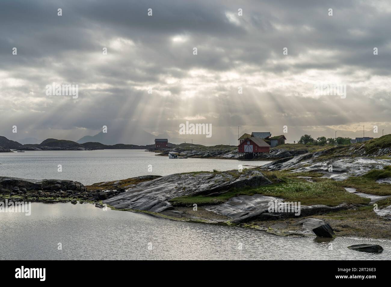 Coastal scene on the isle of Lovund, Norway Stock Photo - Alamy