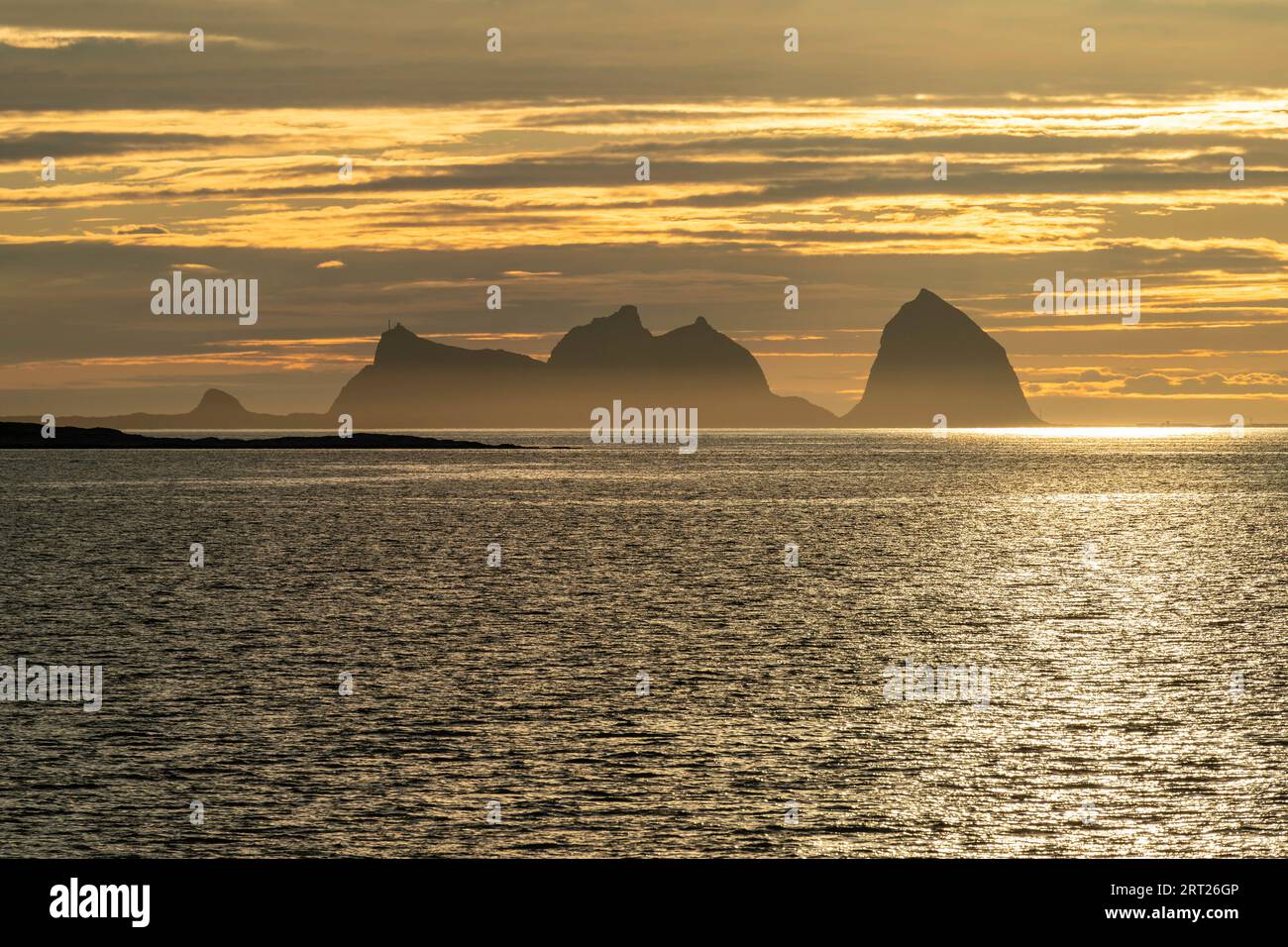 The norwegian island Træna in a sea of light Stock Photo - Alamy