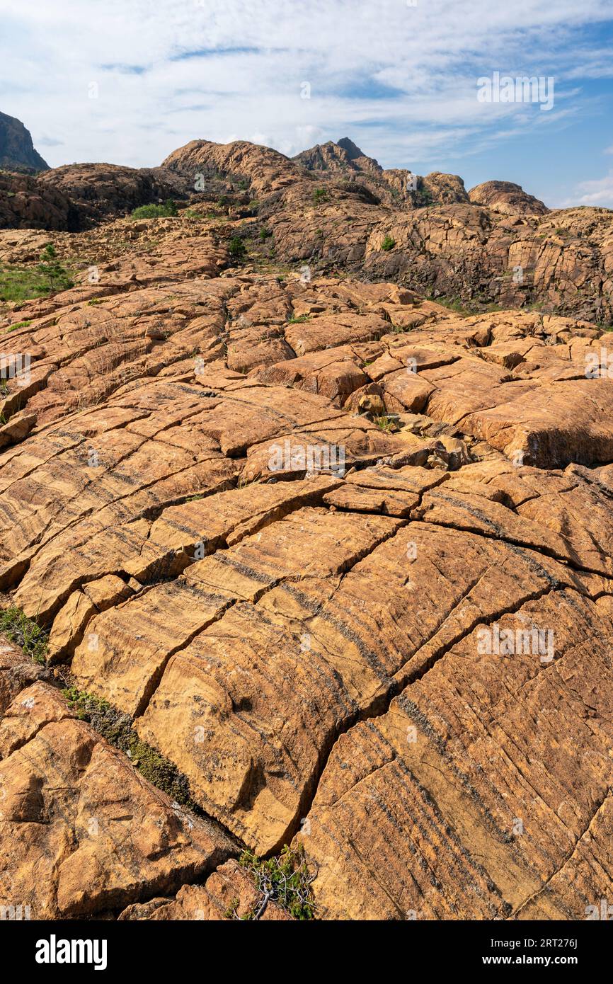 The red rocks of Leka, Norway Stock Photo - Alamy