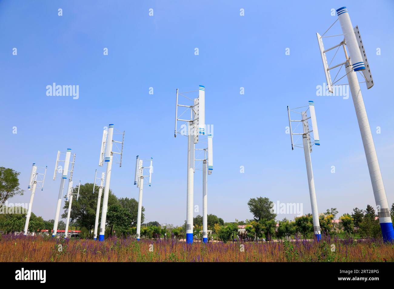 Vertical axis wind turbine in Inner Mongolia, China Stock Photo - Alamy