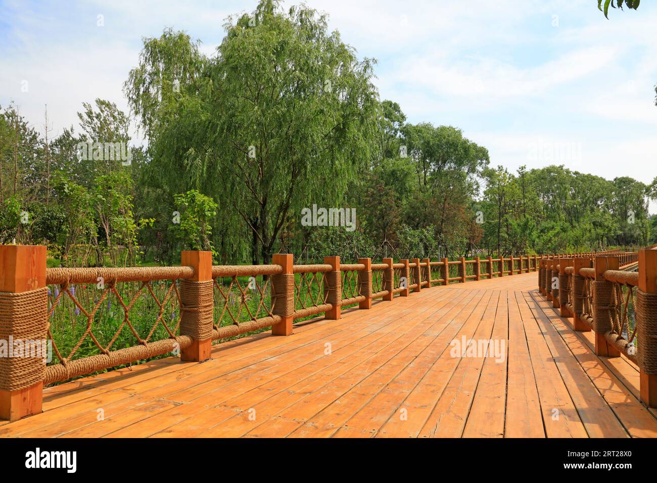 Wooden platforms and railings Stock Photo - Alamy