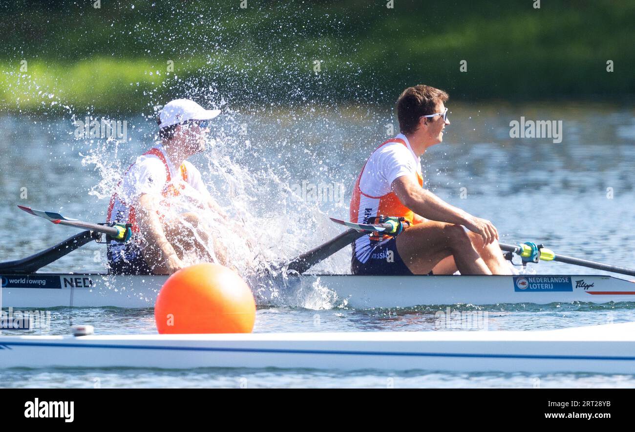 BELGRADE - Melvin Twellaar and Stef Broenink in action during the final ...