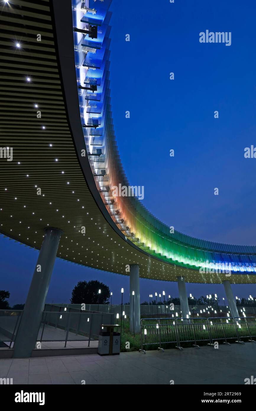Circular building landscape in a park, China Stock Photo - Alamy