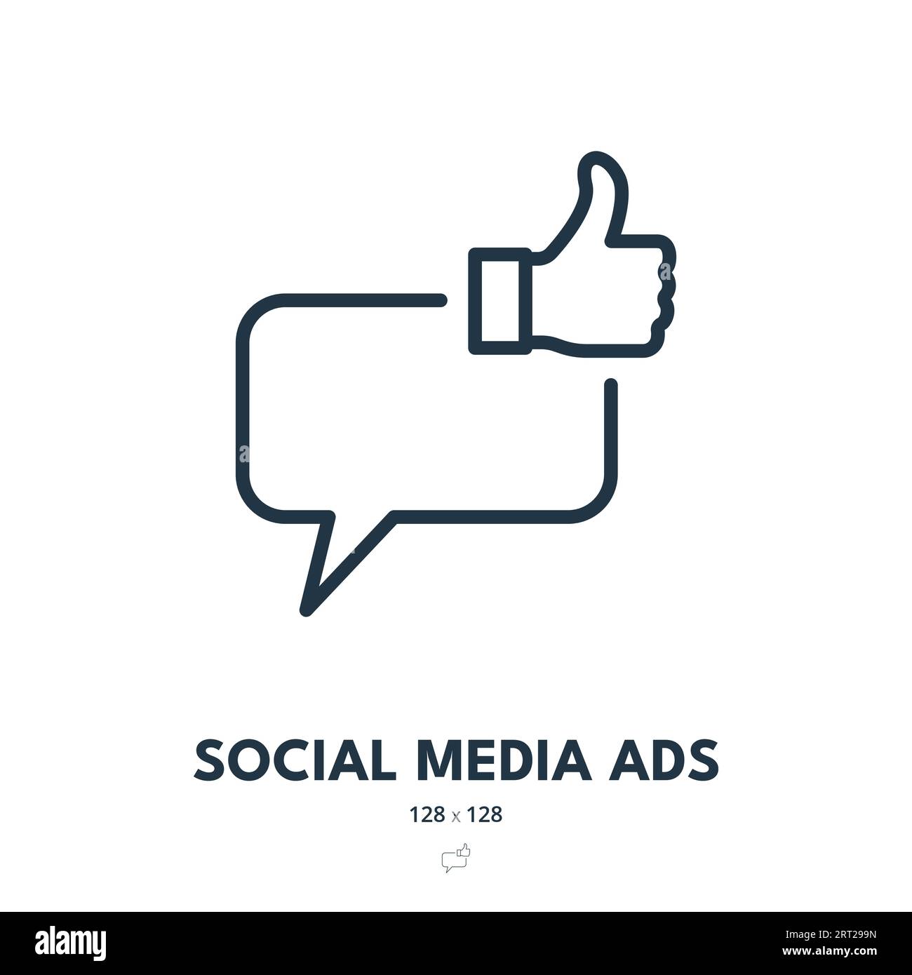 Social Media Ads Icon. Advertising, SMM, Marketing. Editable Stroke ...