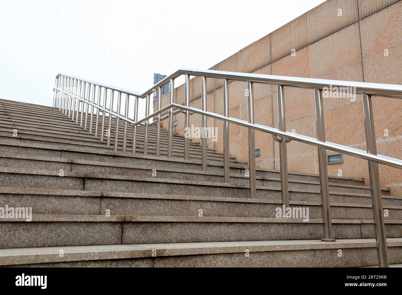 Stainless steel handrails and steps Stock Photo - Alamy