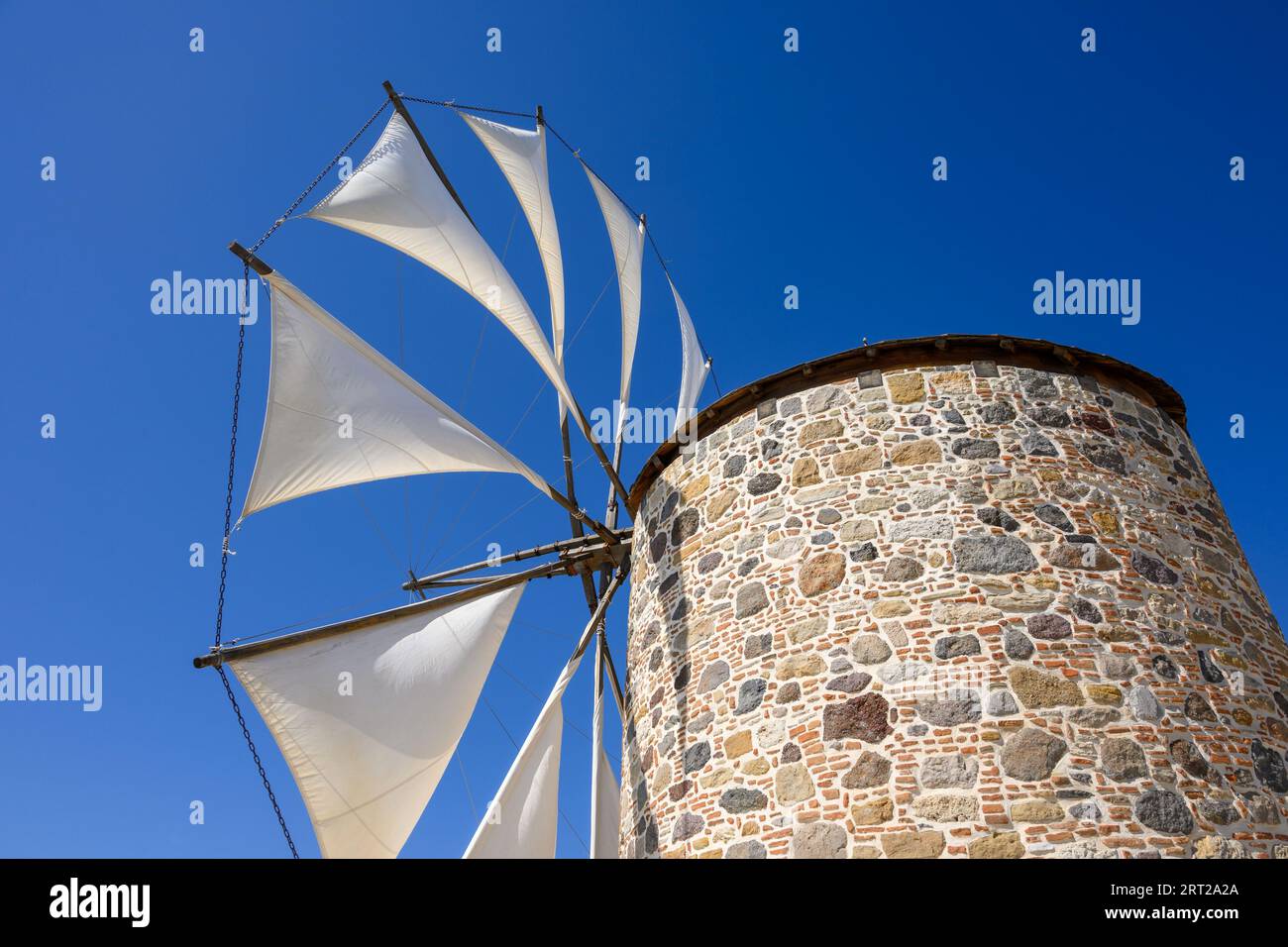 Traditional Greek windmill. Kos island, Greece Stock Photo - Alamy