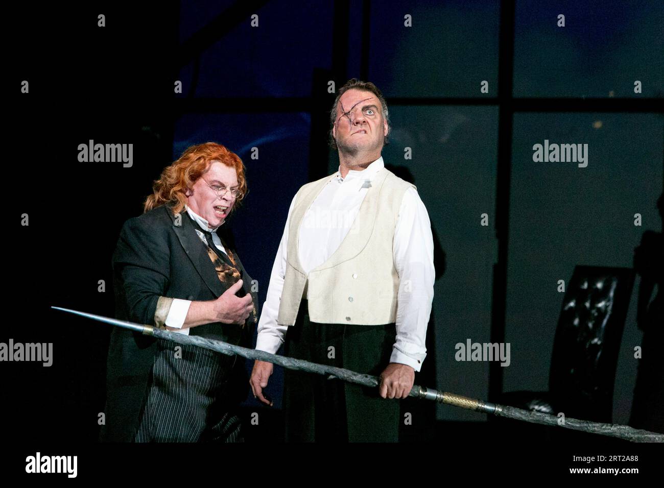 l-r: Stig Andersen (Loge), Bryn Terfel (Wotan) in DAS RHEINGOLD by ...