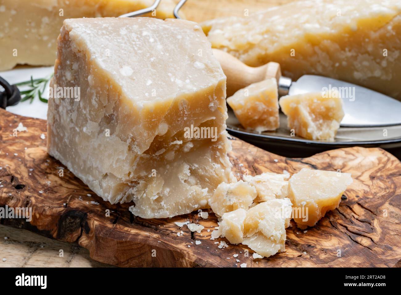 Cheese collection, hard 60 months old, yellow Italian cheese parmesan ...