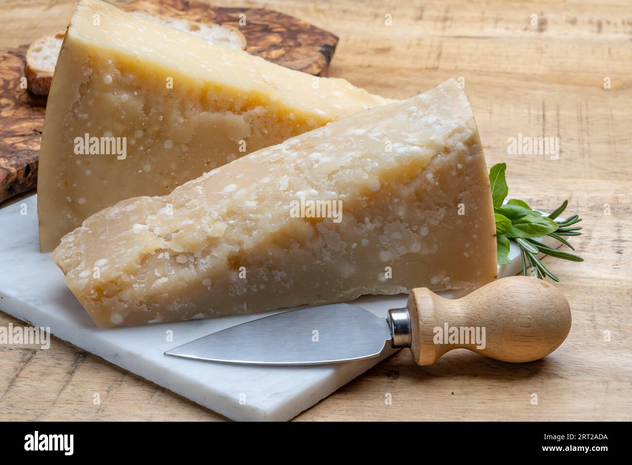 Cheese collection, hard matured yellow Italian cheese parmesan or ...