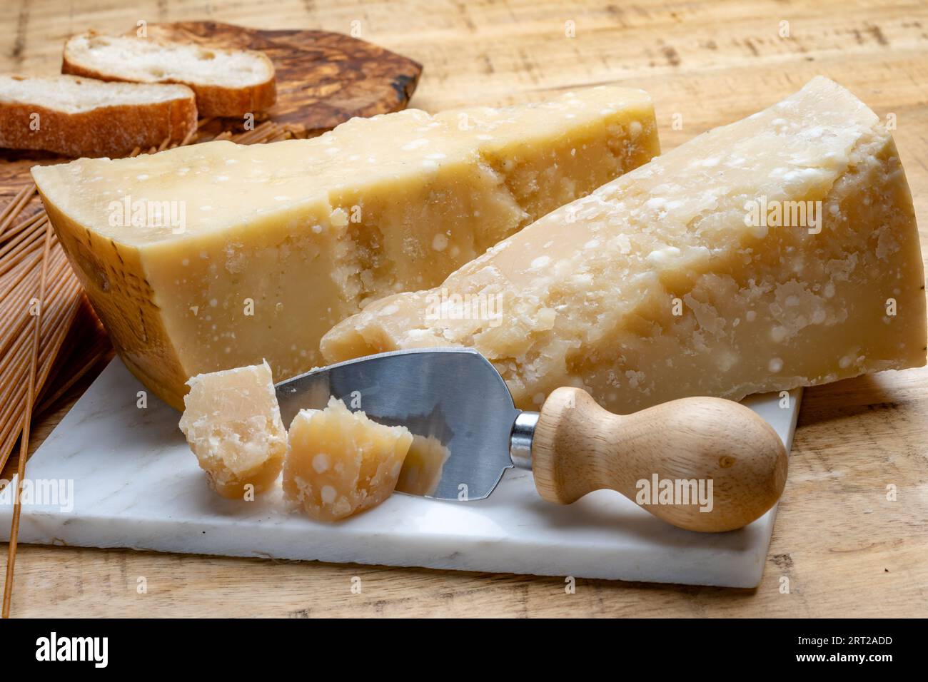 Cheese collection, hard matured yellow Italian cheese parmesan or ...