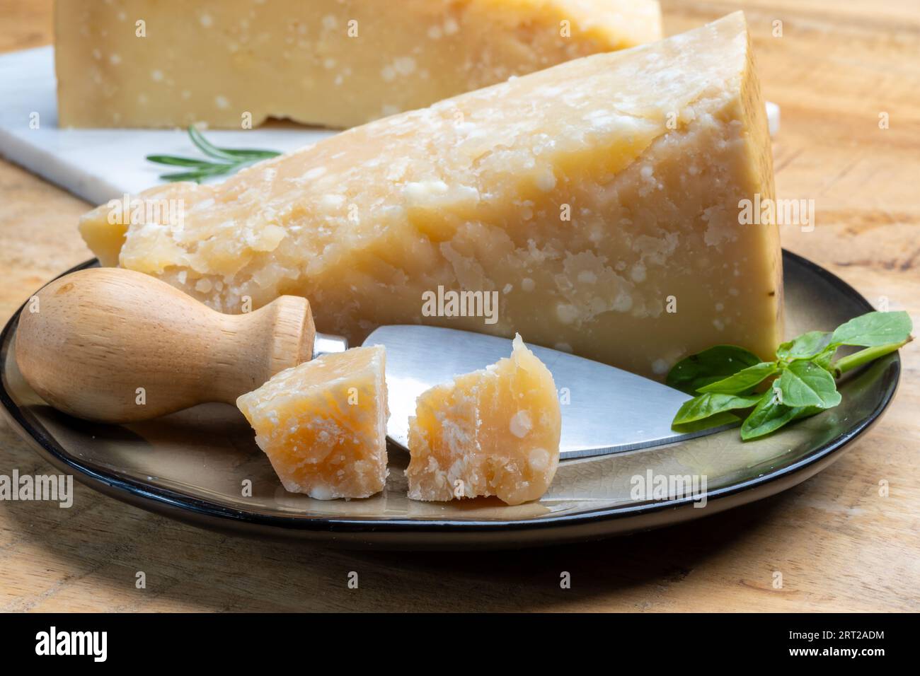 Cheese collection, hard matured yellow Italian cheese parmesan or ...