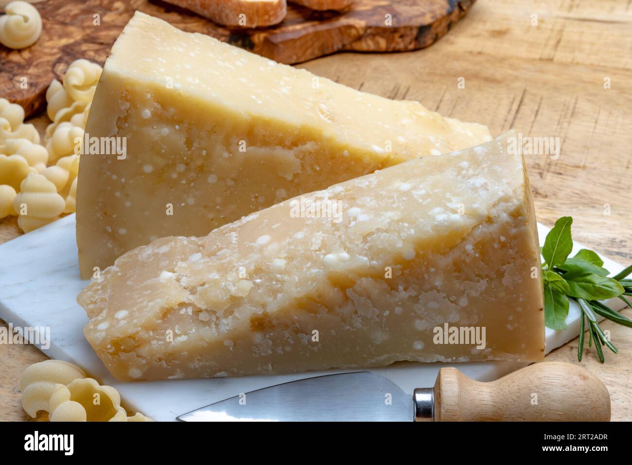 Cheese collection, hard matured yellow Italian cheese parmesan or ...