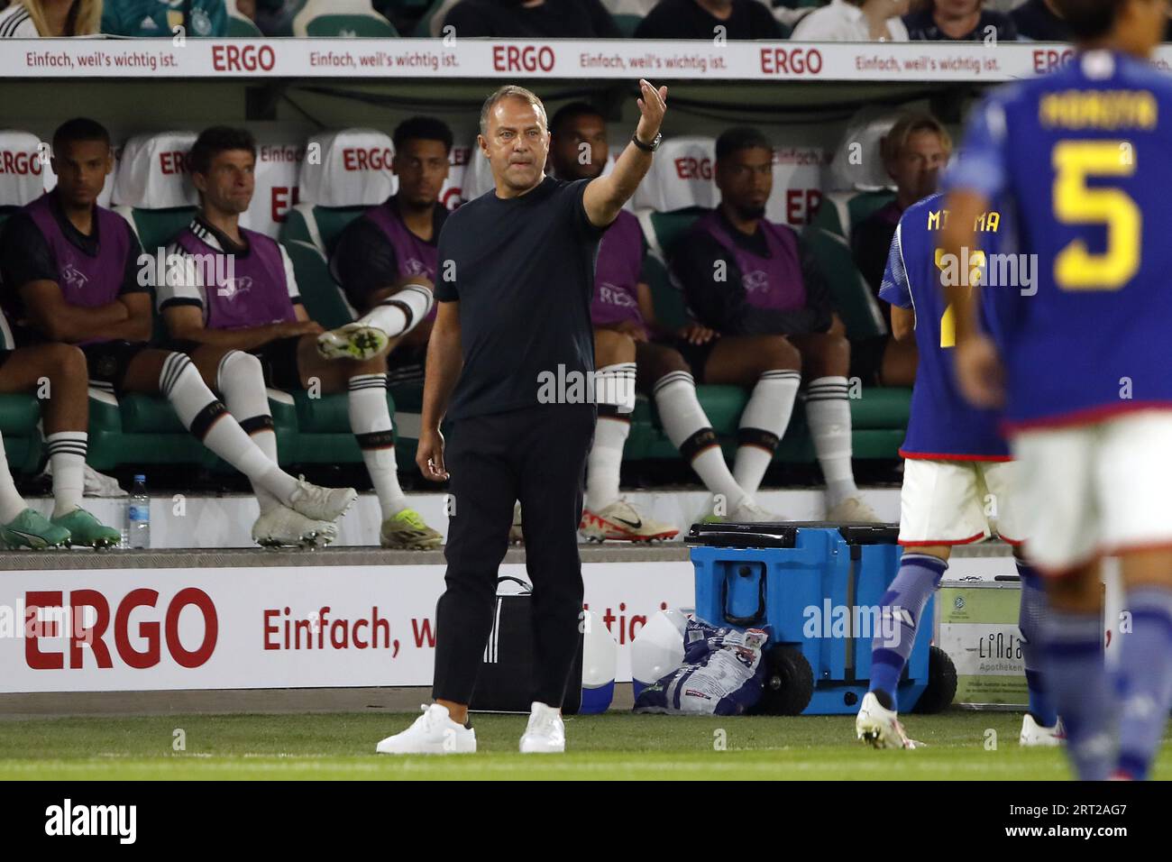 WOLFSBURG - Germany coach Hansi Flick during the friendly International ...