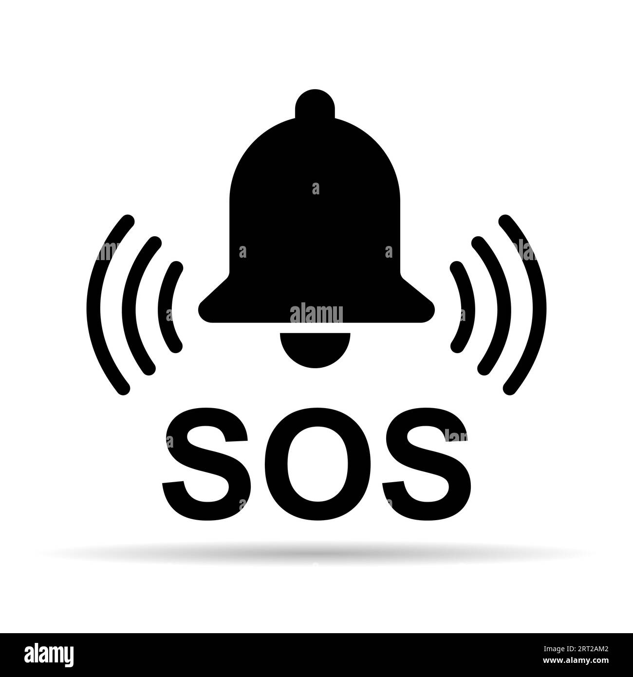 SOS help shadow icon, safety support alert design, save vector ...
