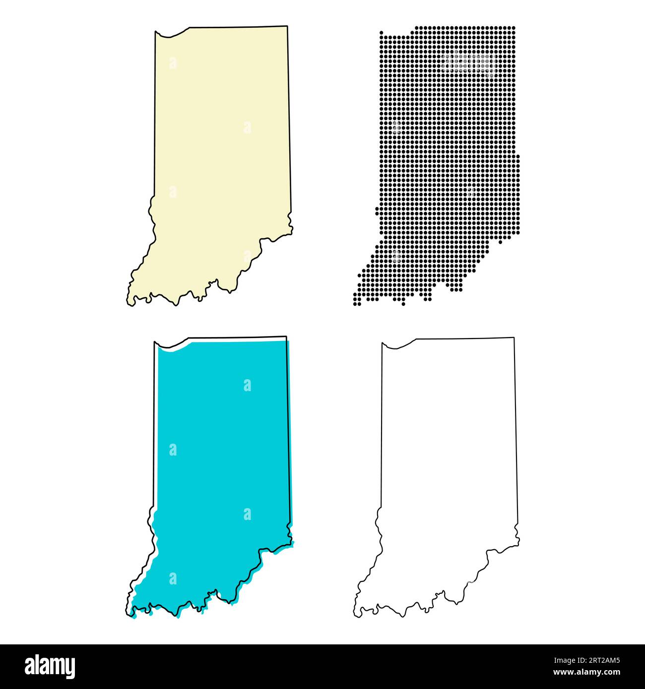 Indiana county map vector vectors Cut Out Stock Images & Pictures - Alamy