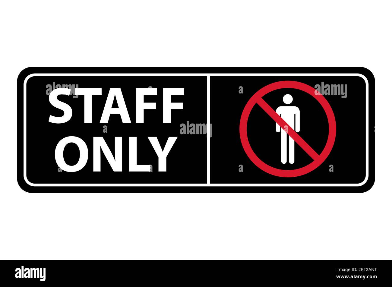 Only staff icon, danger zone symbol, safety entry person sign vector ...