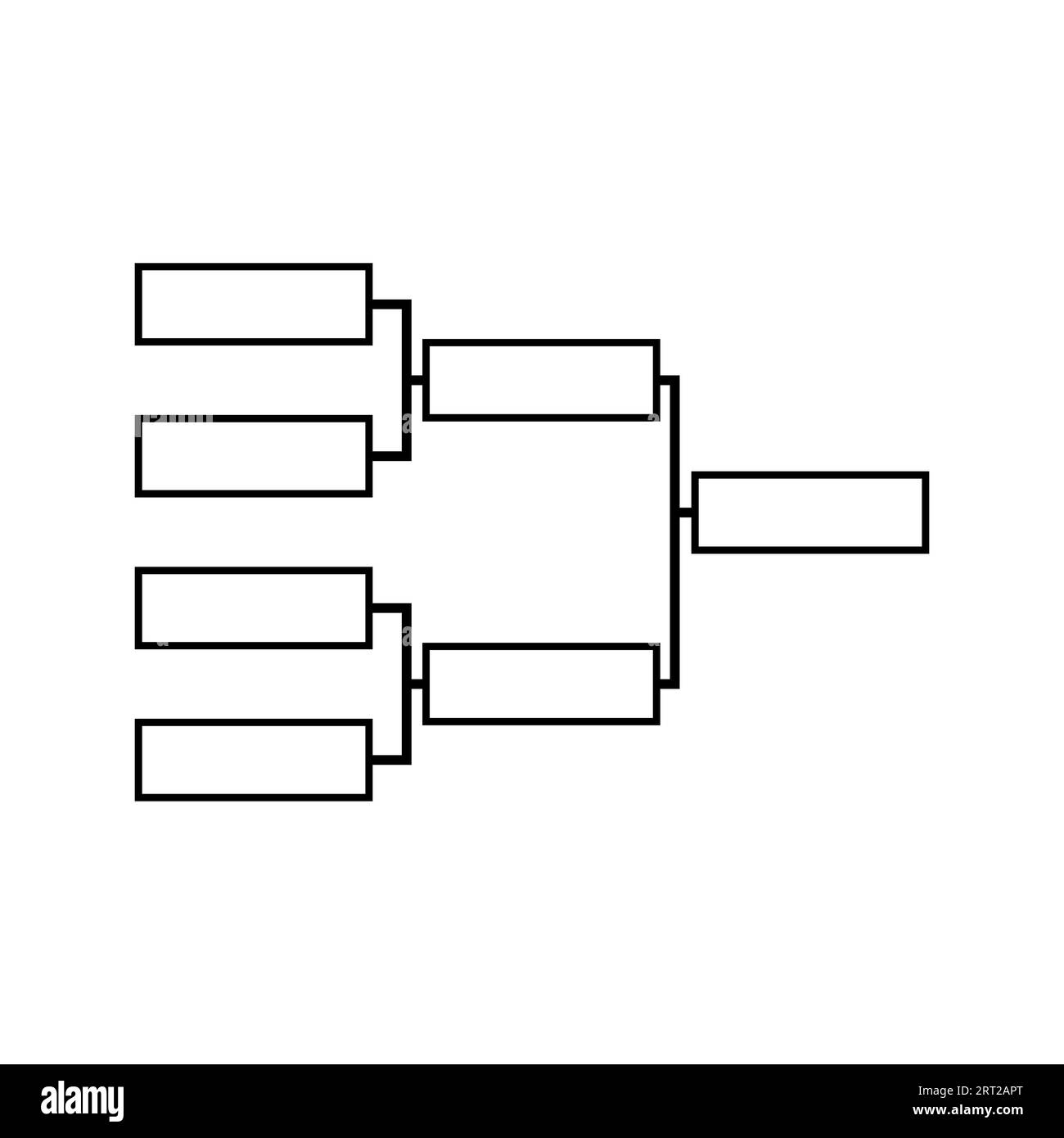 Bracket sport tournament, blank elimination event sign, playoff match ...