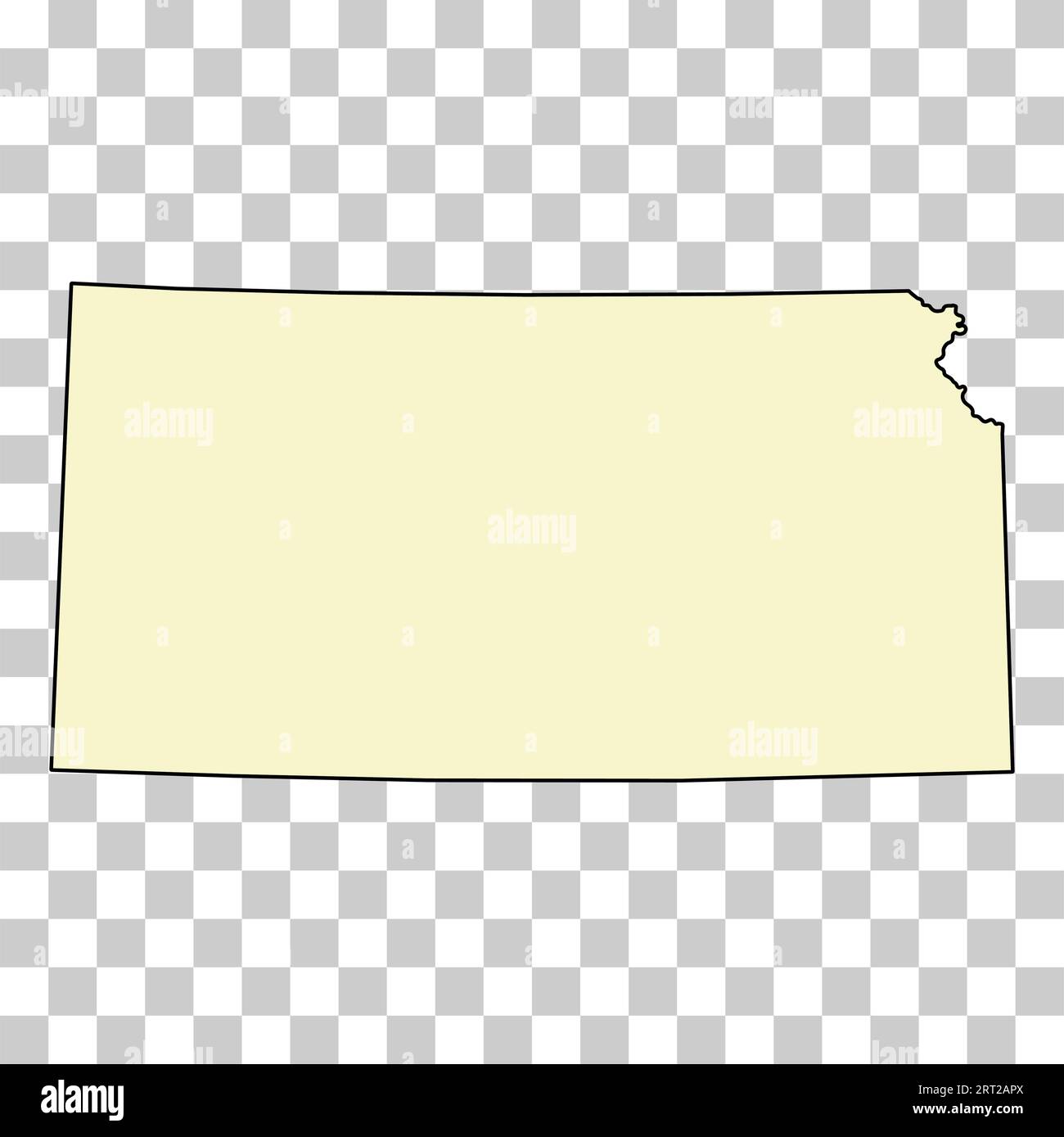 Kansas map shape, united states of america. Flat concept icon symbol ...