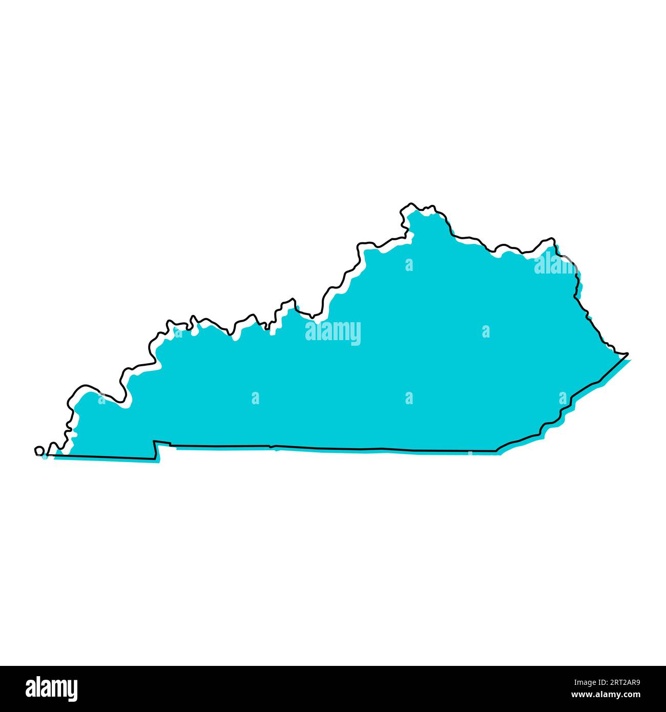 Kentucky map shape, united states of america. Flat concept icon symbol ...