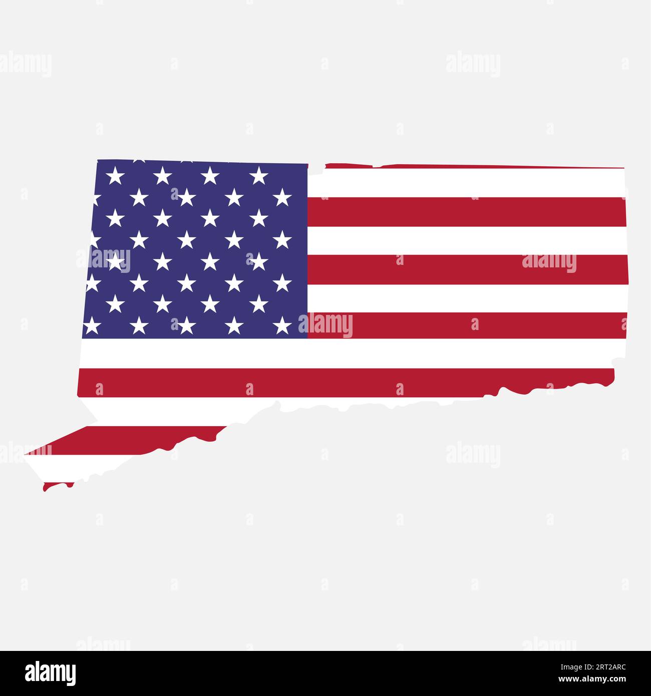 Connecticut map shape, united states of america. Flat concept icon ...