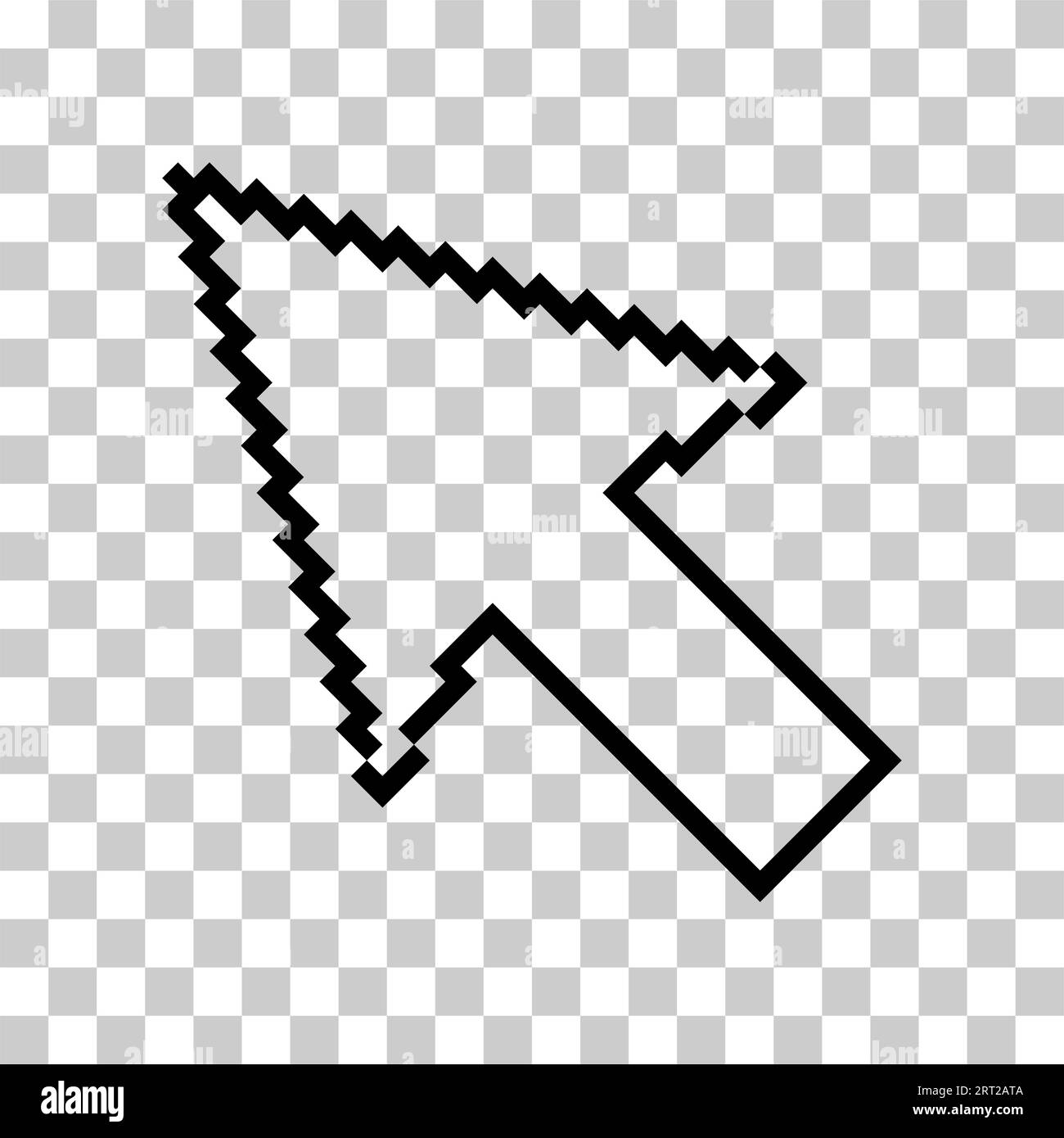 Arrow pixel icon, web cursor click mouse symbol, computer pointer vector illustration Stock ...