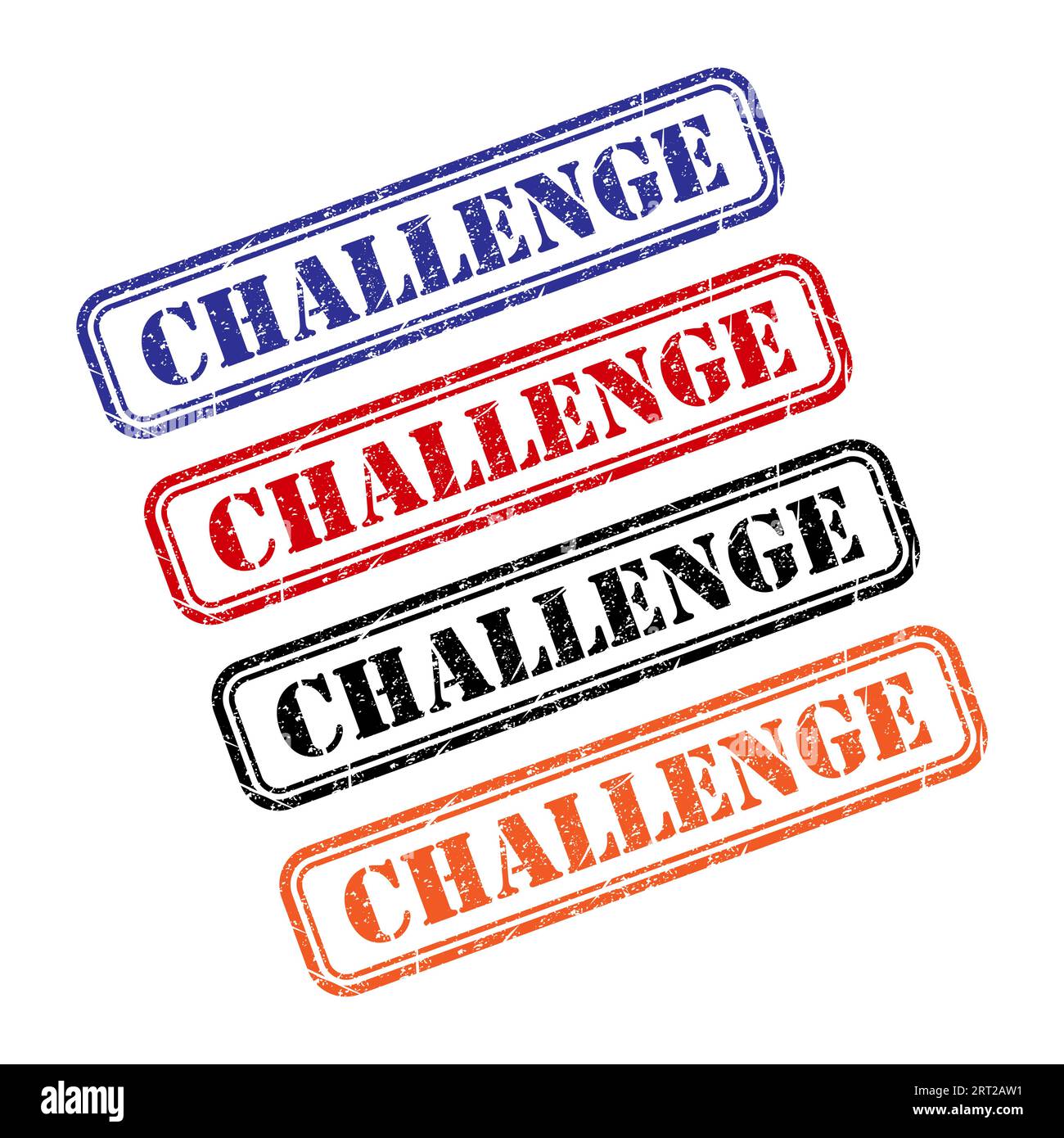 Set of Challenge stamp symbol, label sticker sign button, text banner ...