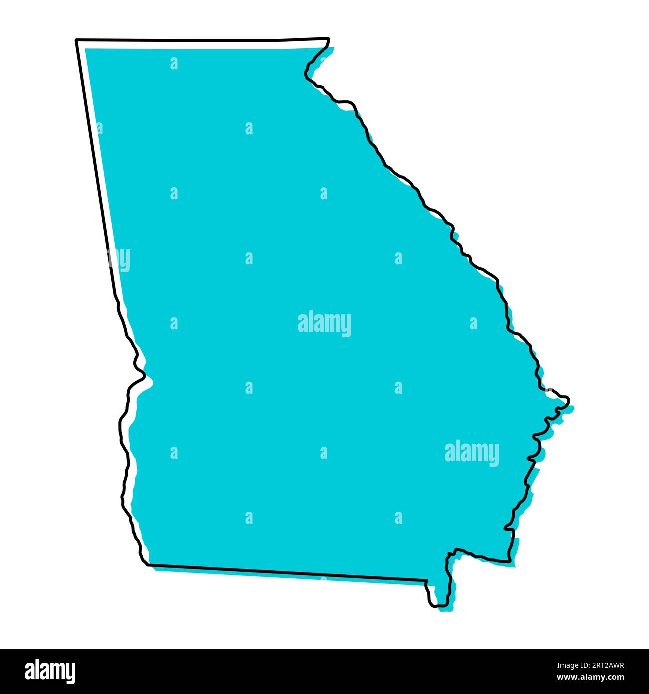 Georgia map shape, united states of america. Flat concept icon symbol ...