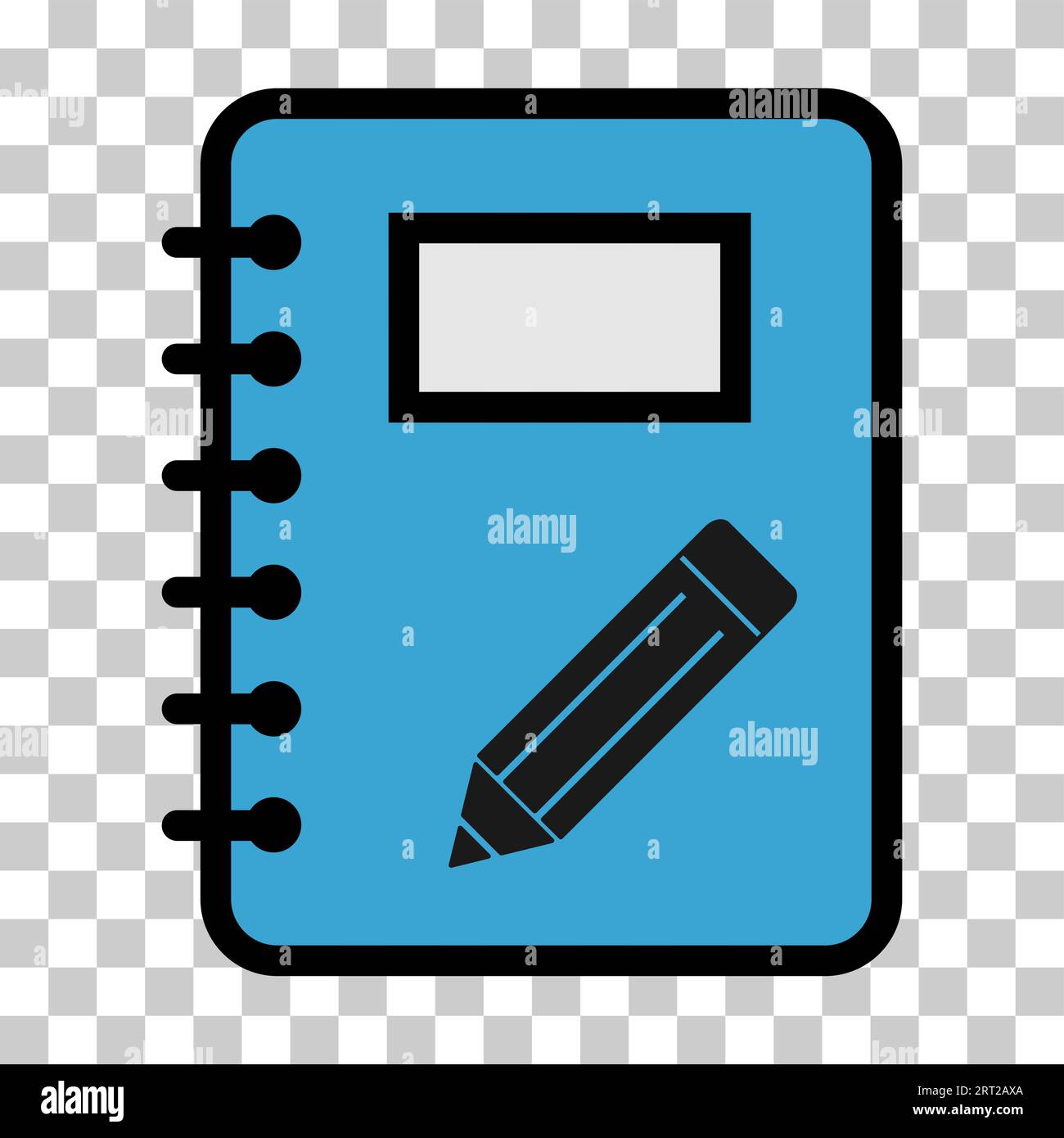 Spiral notebook icon, paper blank page symbol, note web flat vector ...