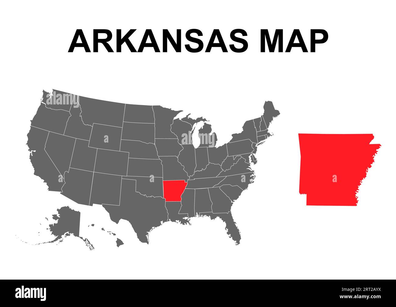 Arkansas map shape, united states of america. Flat concept icon symbol ...