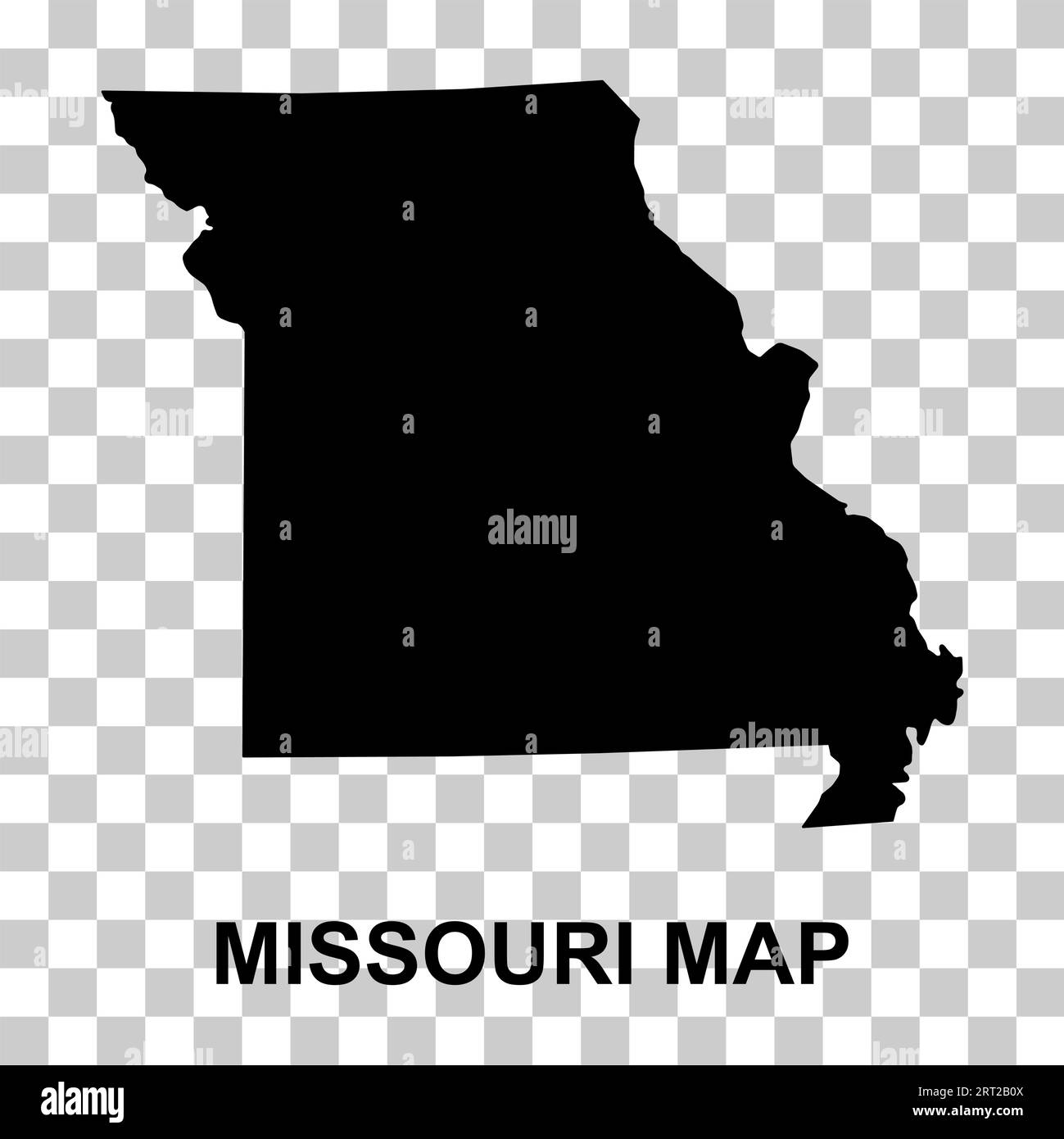 Missouri map shape, united states of america. Flat concept icon symbol ...