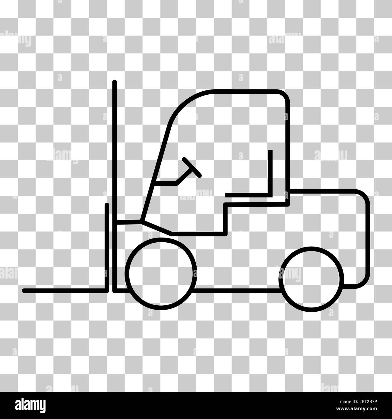 Forklift transport icon, industry vehicle machine symbol, fork truck ...